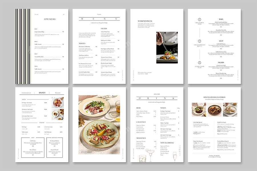 Digital Menu Template, Print Templates | GraphicRiver