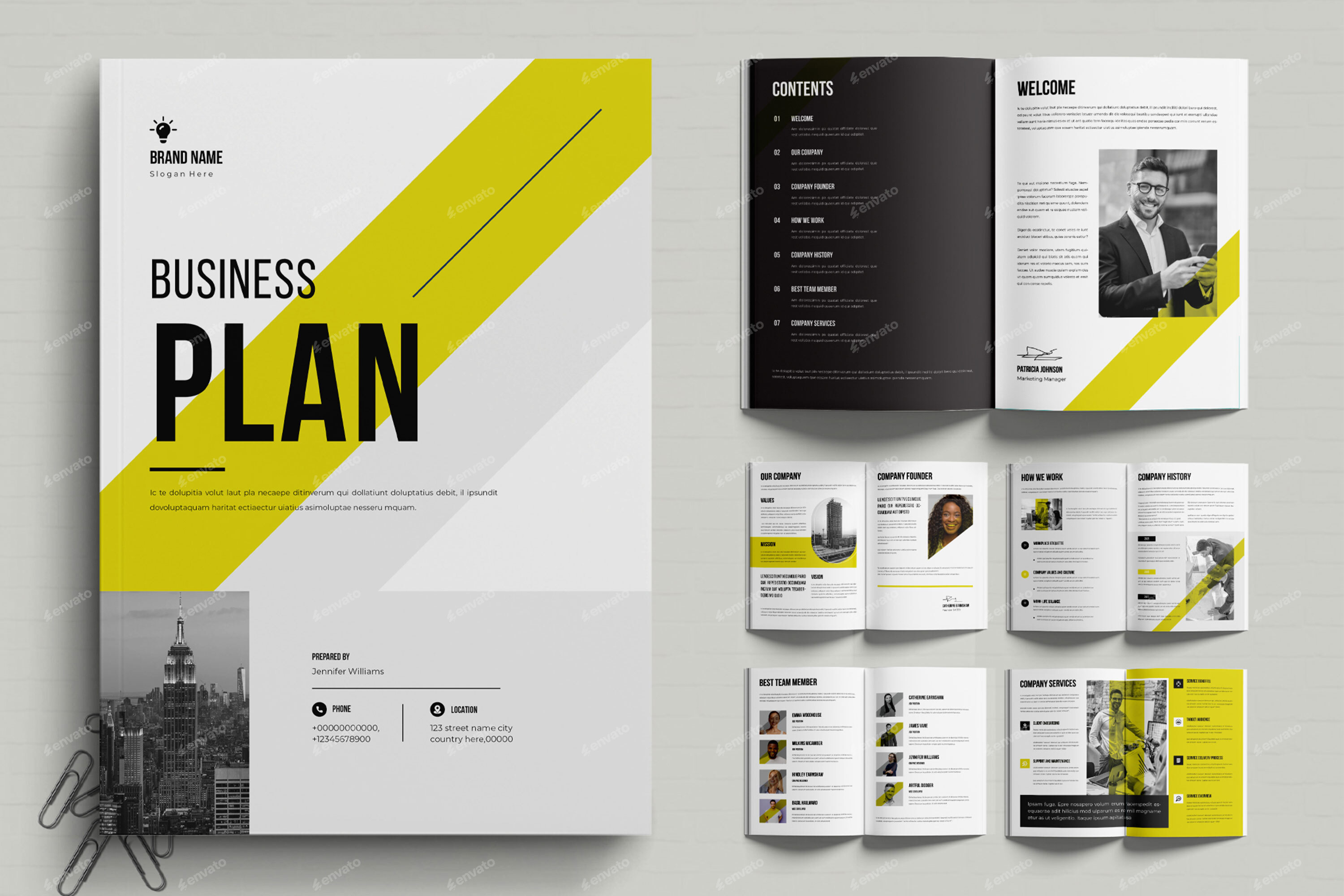 Modern Business Plan Template Layout, Print Templates | GraphicRiver