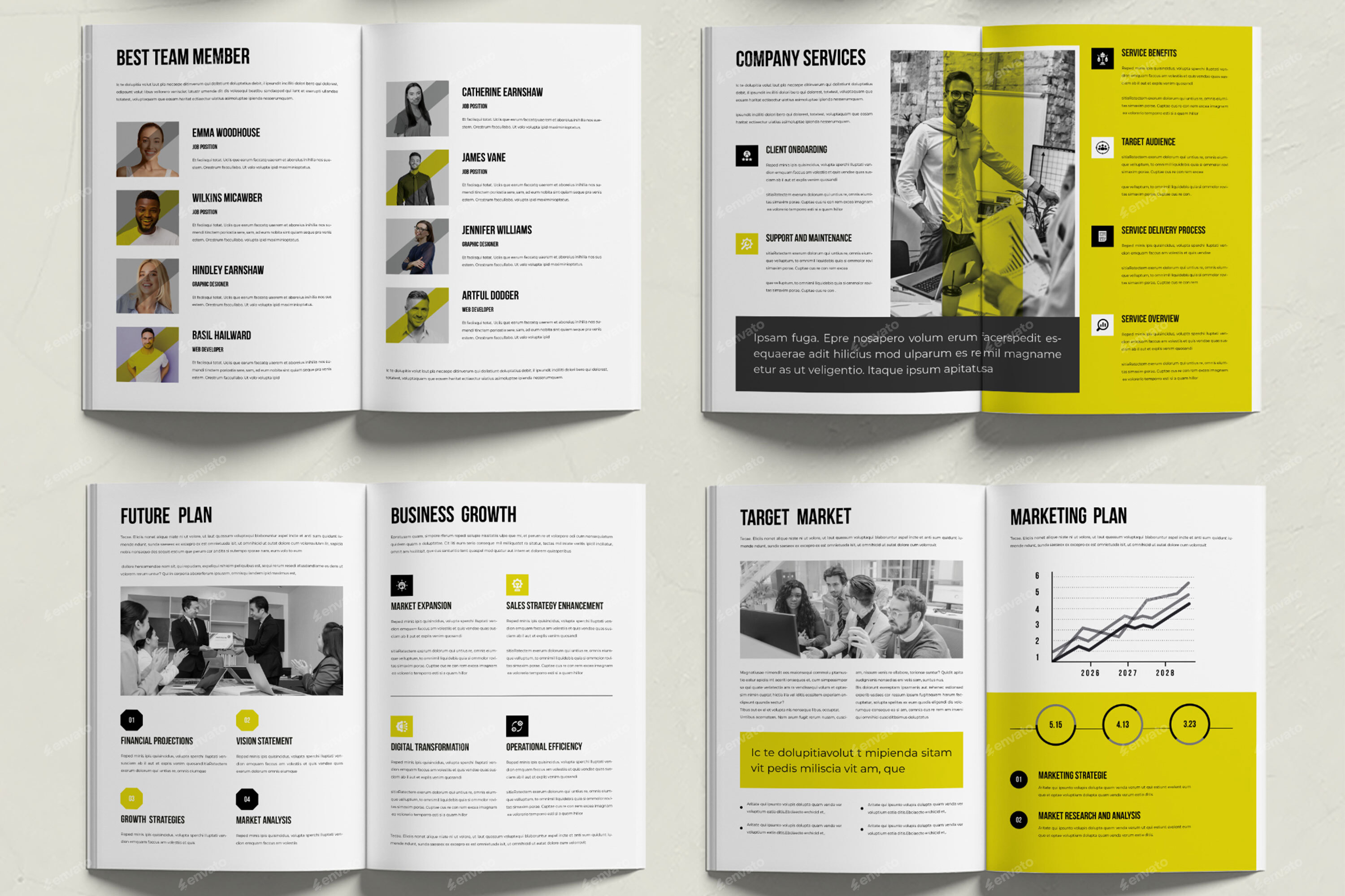 Modern Business Plan Template Layout, Print Templates | GraphicRiver