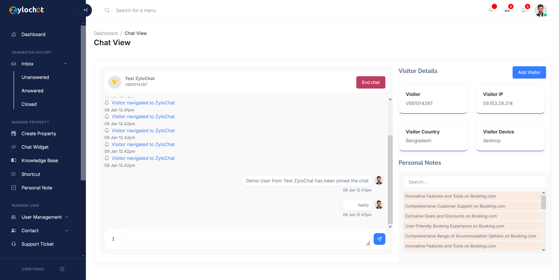 ZyloChat - Real Time Live Chat and Website Visitor tracking Application ...