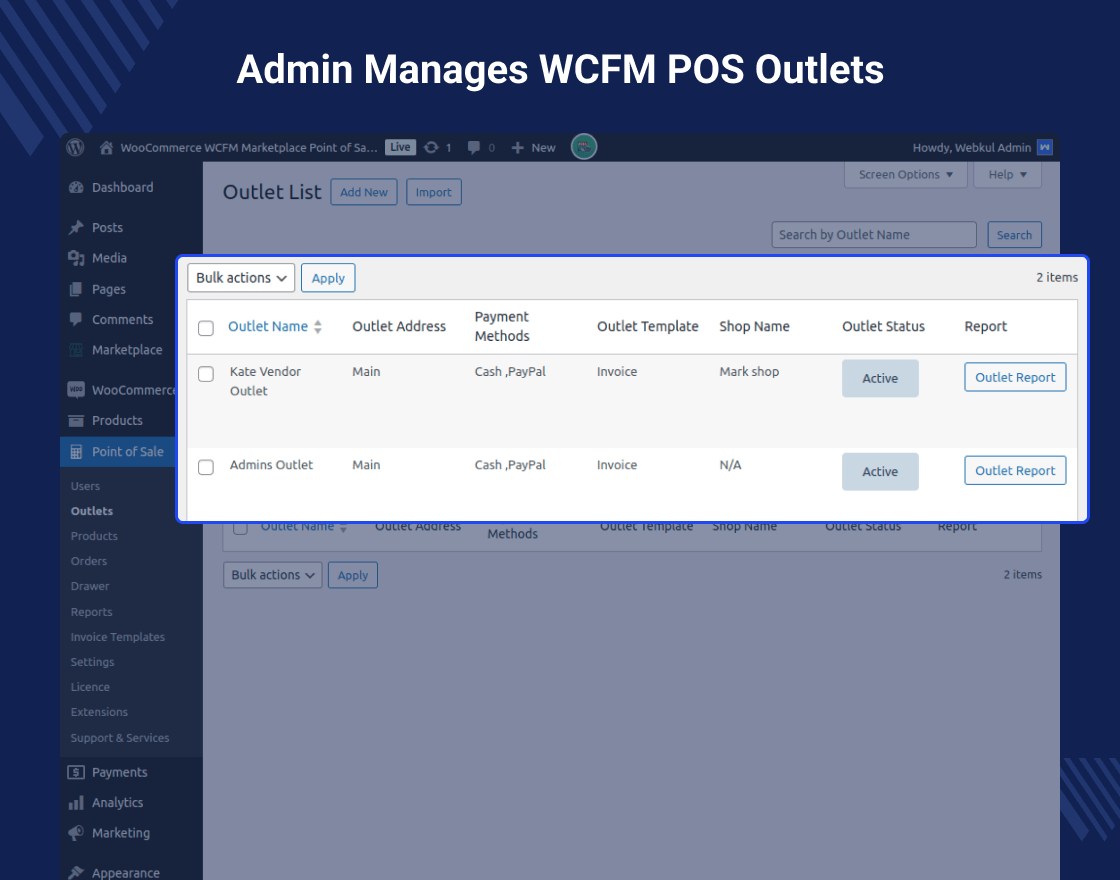 WooCommerce WCFM Marketplace Point of Sale by Webkul | CodeCanyon