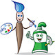 Paint Tube and Paint Brush Mascots, Vectors | GraphicRiver