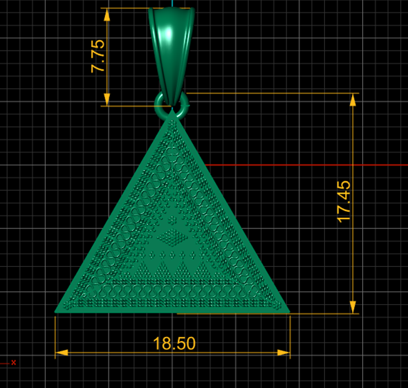 TRIANGLE SHAPE PENDANT 3D PRINTABLE MODEL by smnajamulhaque | 3DOcean