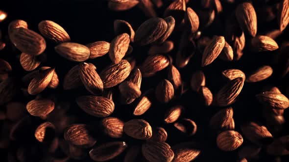 Almonds Rise Up and Fall Down, Stock Footage | VideoHive