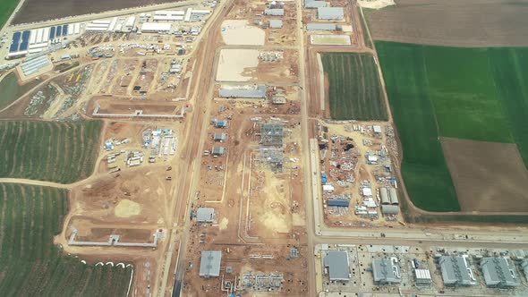 Construction Site Empty Field Aerial View 4, Stock Footage | VideoHive