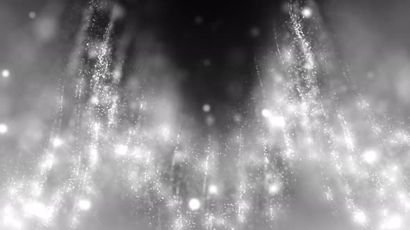 White Gray Dust Particles with Light Particles 4K, Motion Graphics