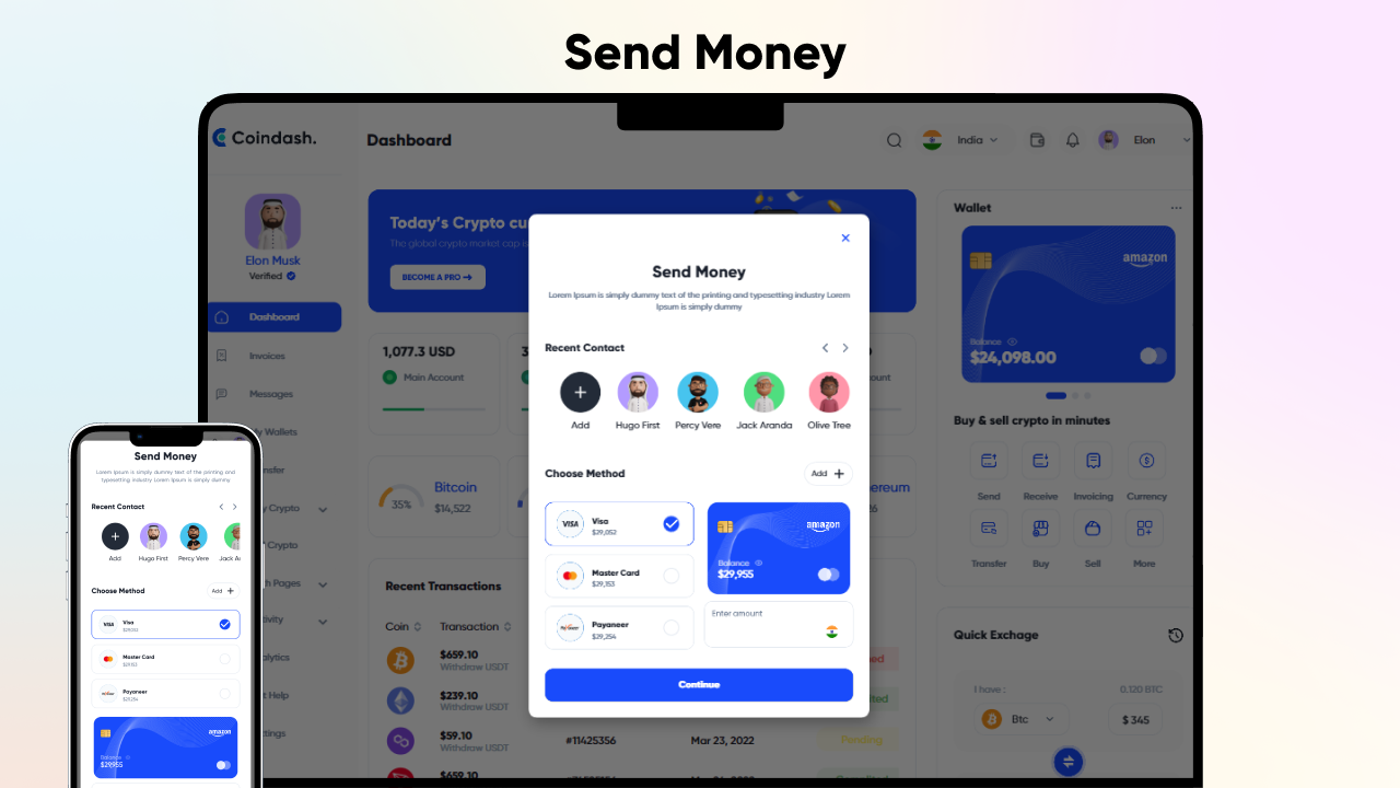 Coindash - Crypto Trading Admin Dashboard | Flutter Admin | Bank | FinPay | Finance | Digital ...