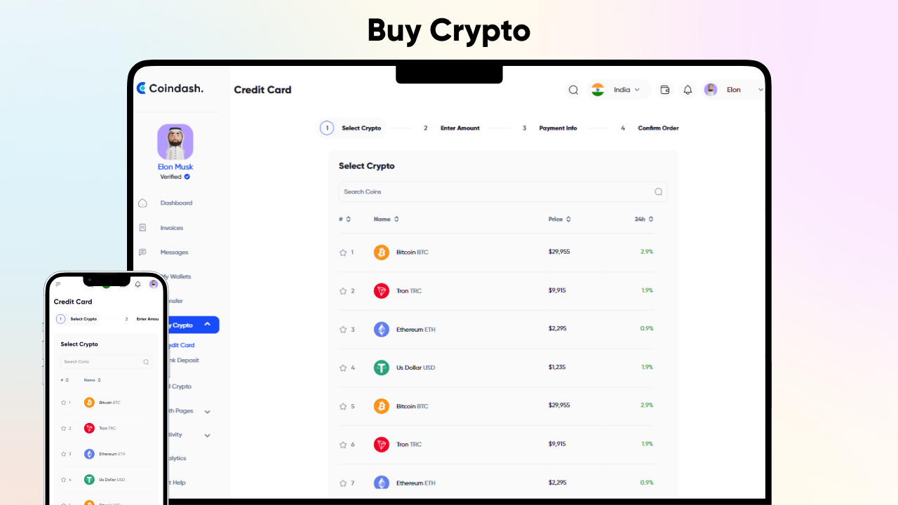 Coindash - Crypto Trading Admin Dashboard | Flutter Admin | Bank | FinPay | Finance | Digital ...