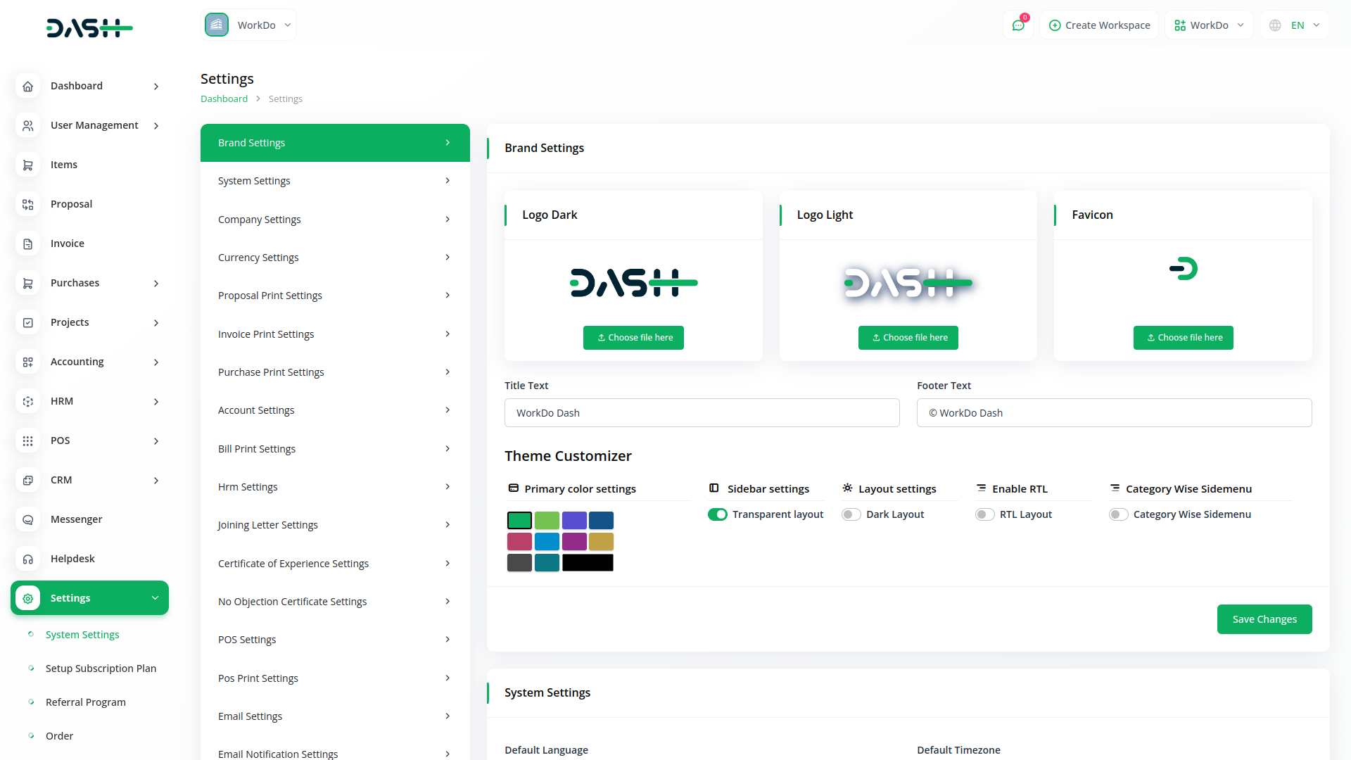 WorkDo Dash SaaS - Open Source ERP with Multi-Workspace by WorkDo | CodeCanyon