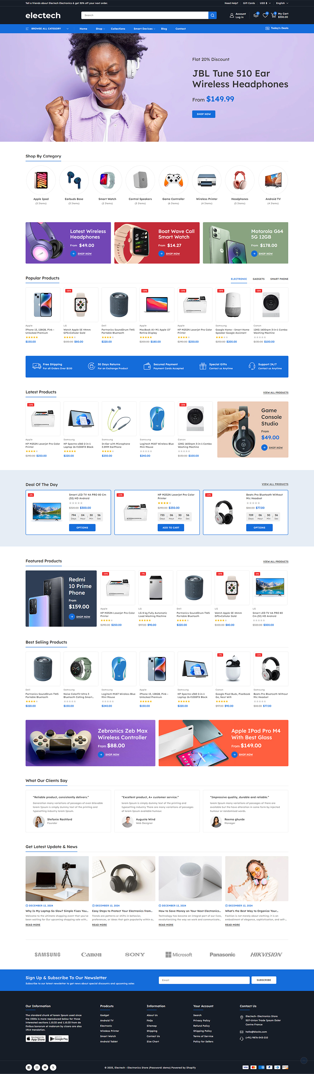 Electech - Multipurpose Electronics Store Shopify 2.0 Responsive Theme by codezeel