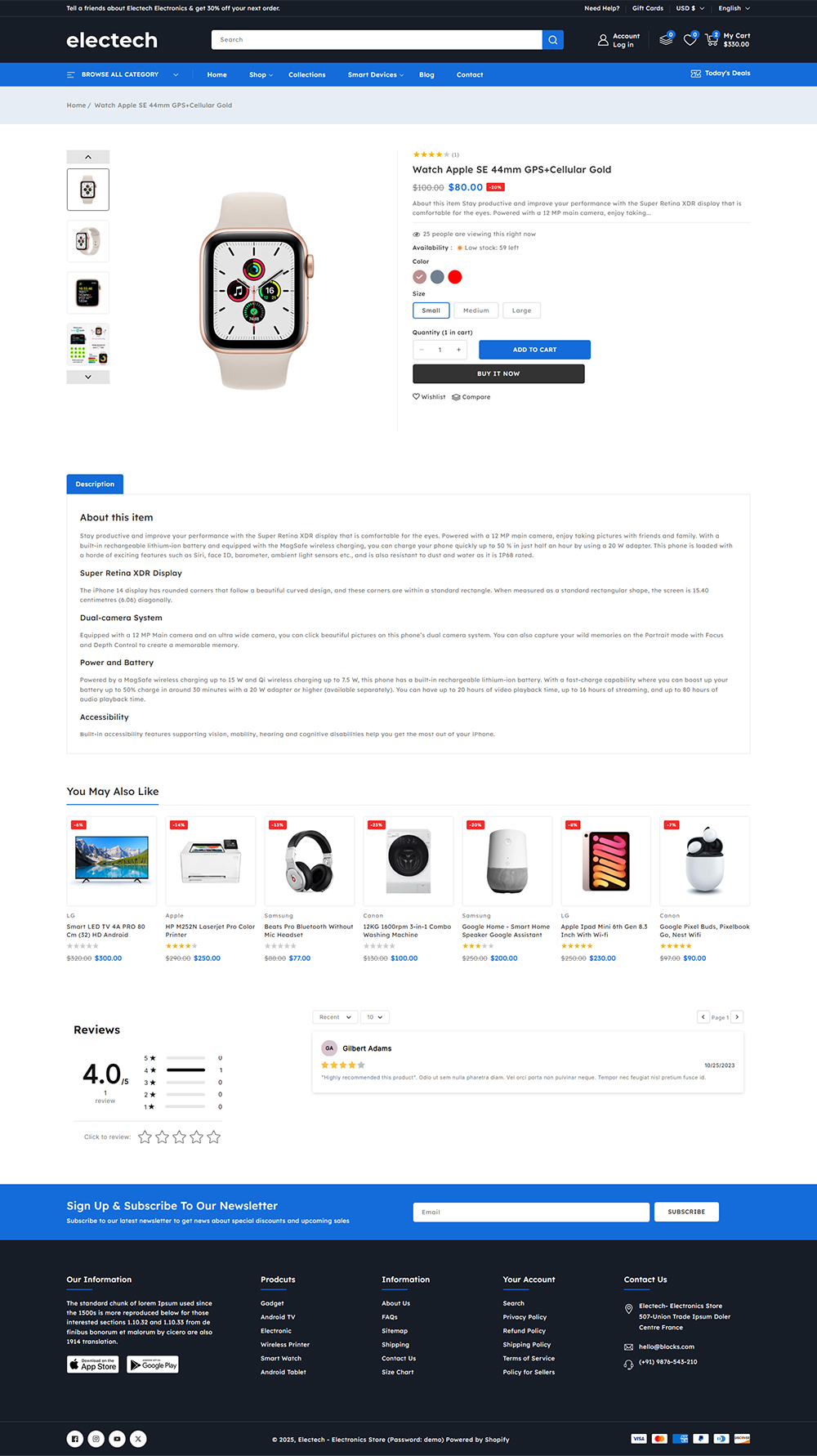 Electech - Multipurpose Electronics Store Shopify 2.0 Responsive Theme by codezeel