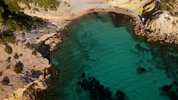 Cala Codolar beach in Ibiza, Spain, Stock Footage | VideoHive