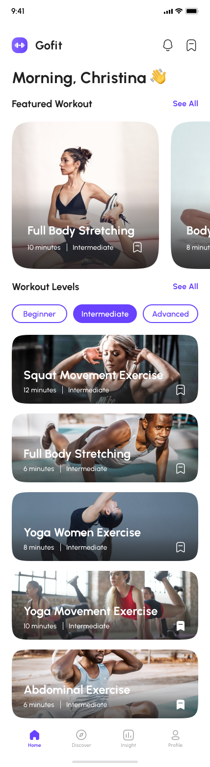 Omofit - Fitness React Native Expo App Ui Kit by lalastudio12 | CodeCanyon