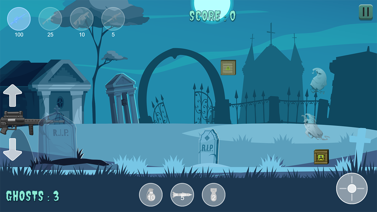 Ghost Blasters Game (Construct 3 | C3P | HTML5) Endless Game by CGFX-Studio