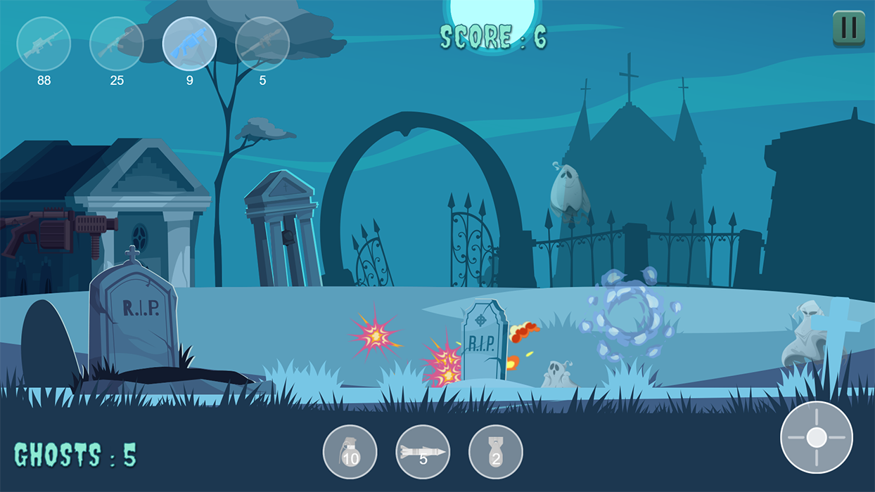 Ghost Blasters Game (Construct 3 | C3P | HTML5) Endless Game by CGFX-Studio