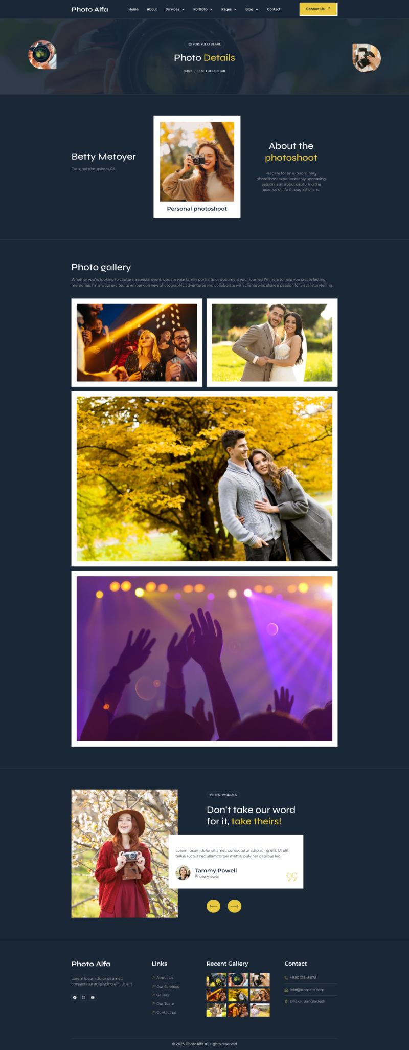Photo Alfa - Photography & Portfolio Elementor Pro Template Kit by Alfa_Themes