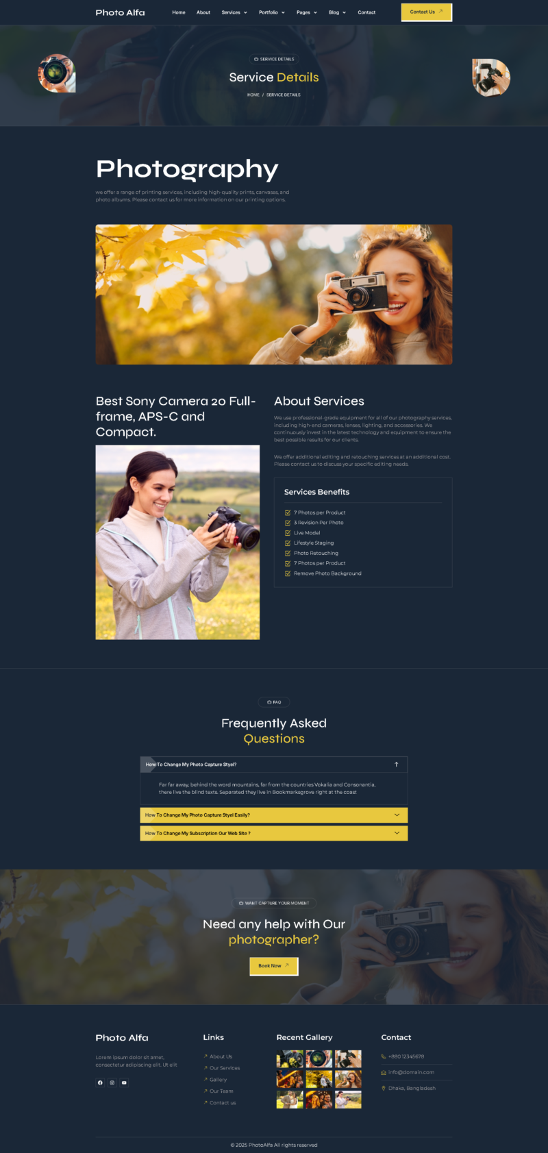 Photo Alfa - Photography & Portfolio Elementor Pro Template Kit by Alfa_Themes