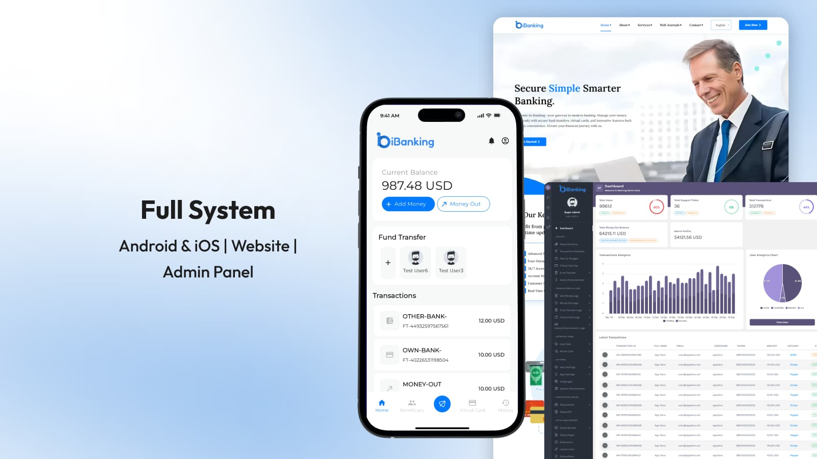 iBanking - Digital Banking and Financial Solution by AppDevsX | CodeCanyon