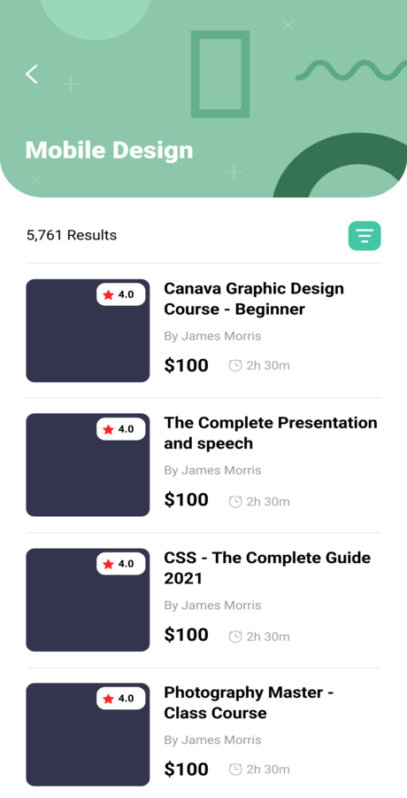 Online Learning Courses for Education App | UI Kit | ReactNative ...