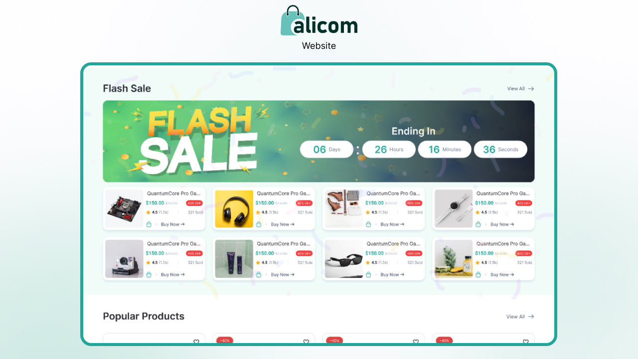AliCom eCommerce CMS - Complete Single Vendor eCommerce Solution With ...