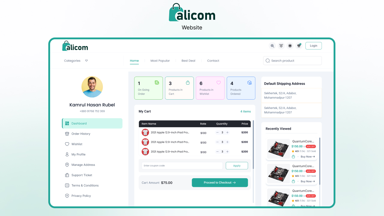AliCom eCommerce CMS - Complete Single Vendor eCommerce Solution With ...