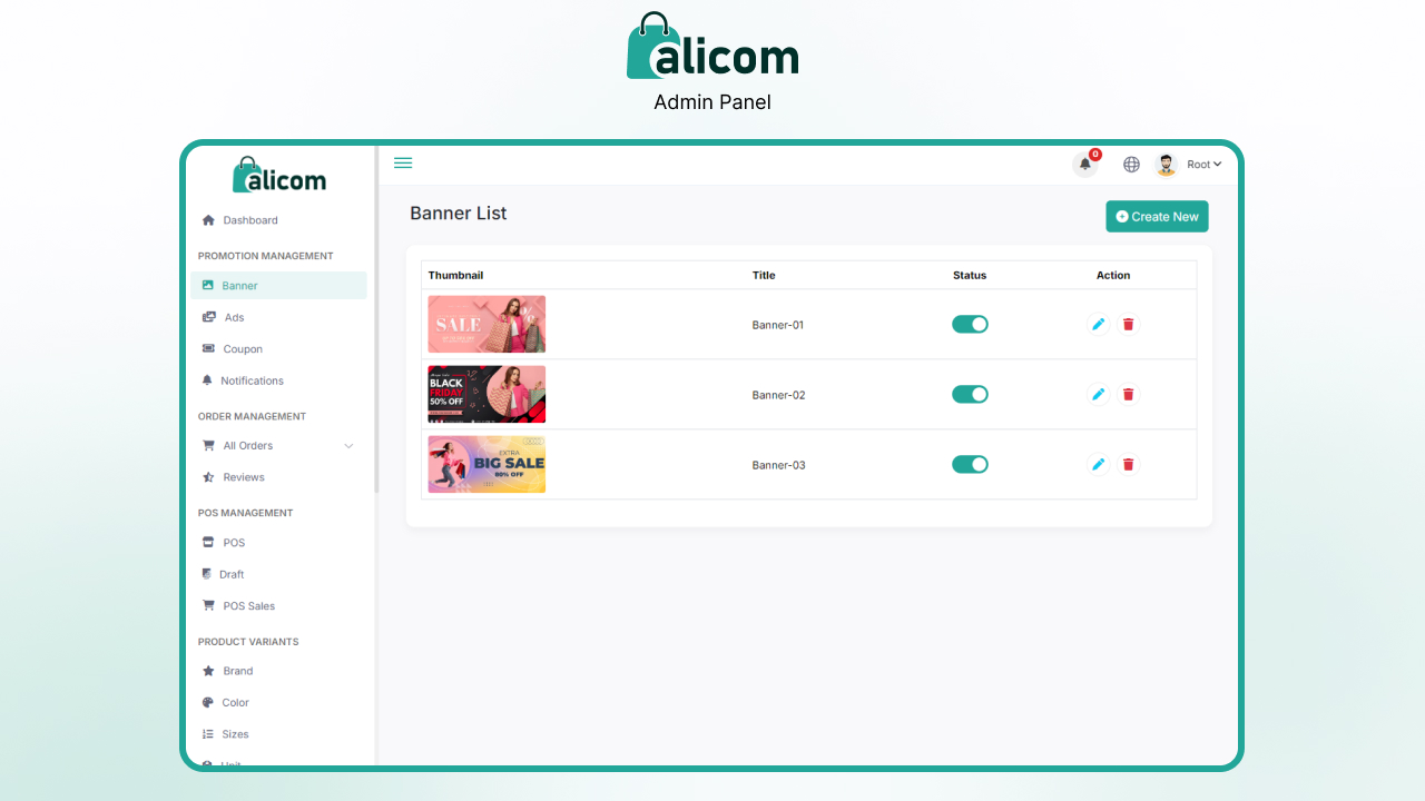 AliCom eCommerce CMS - Complete Single Vendor eCommerce Solution With ...
