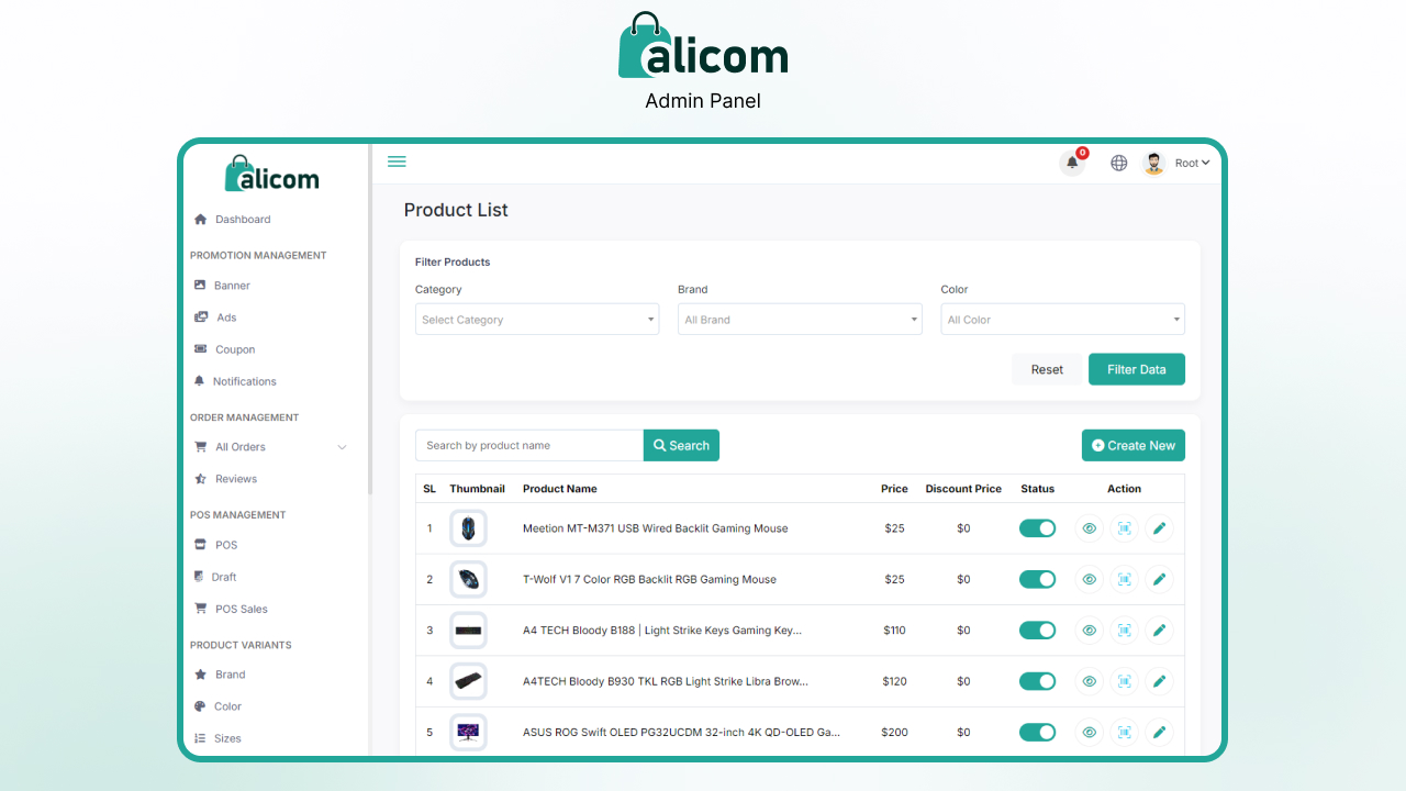 AliCom eCommerce CMS - Complete Single Vendor eCommerce Solution With ...