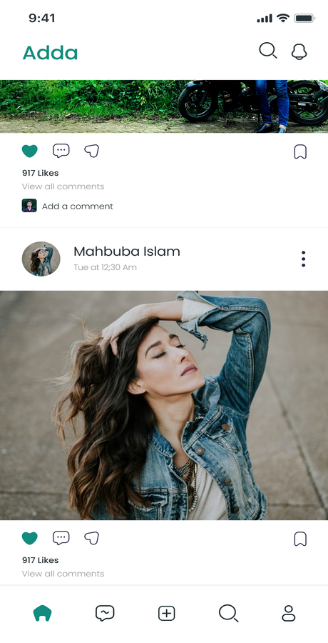 Adda ANDROID + IOS + FIGMA | UI Kit | ReactNative | Social Media App | Free Figma by FlutterVision
