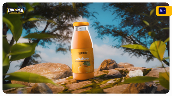 Juice Bottle Promo Mockup, After Effects Project Files | VideoHive