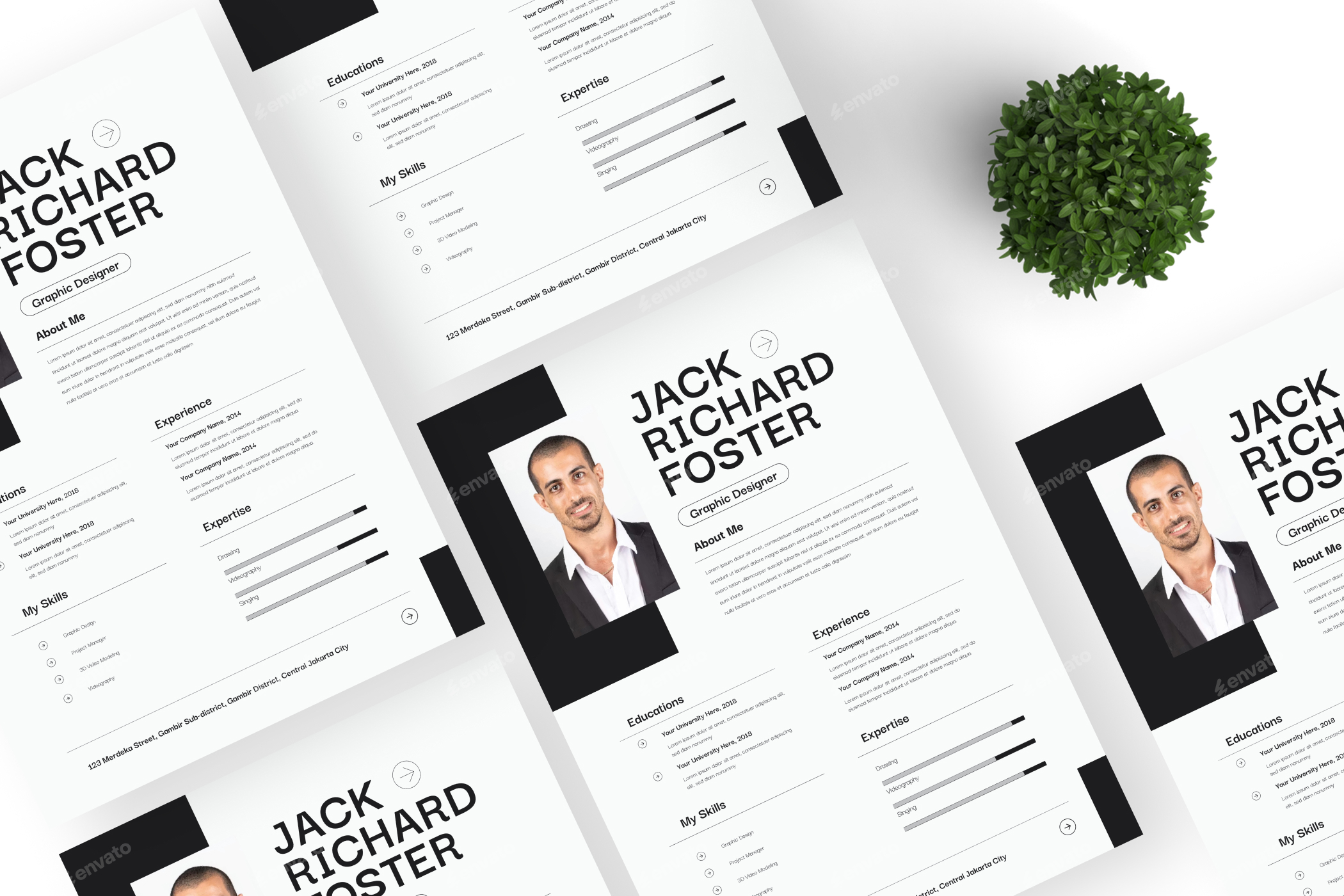 Side Shape - Resume, Print Templates | GraphicRiver