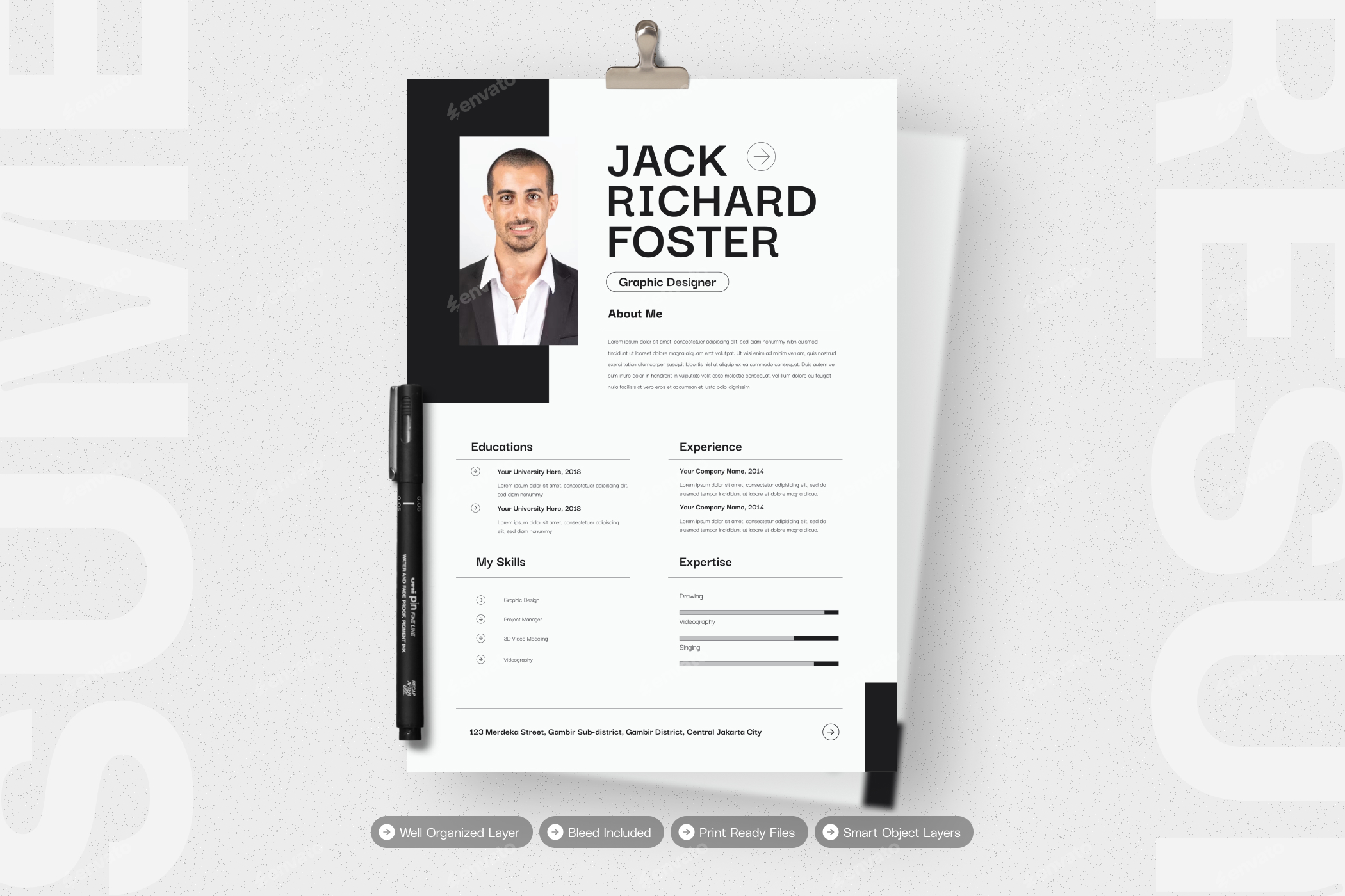 Side Shape - Resume, Print Templates | GraphicRiver