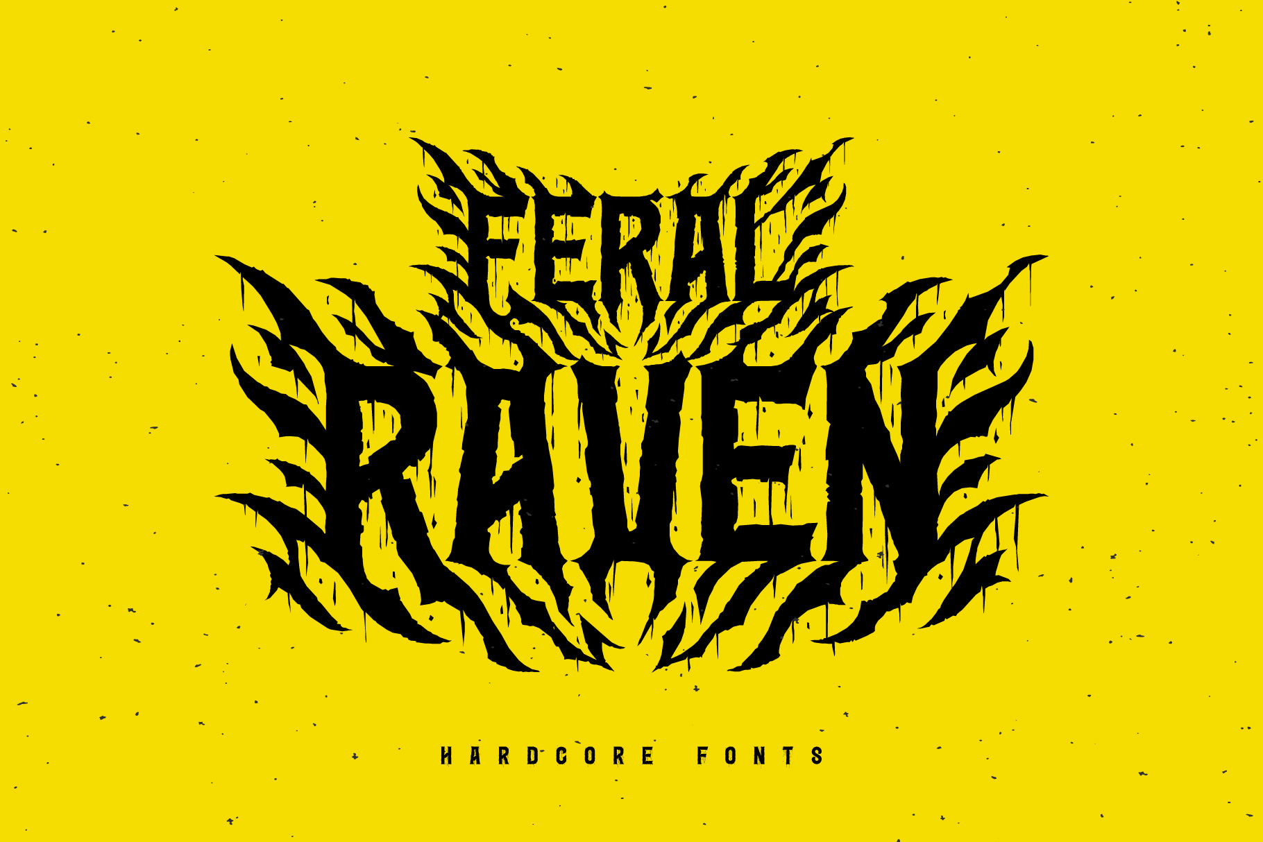 Feral Raven - Hardcore Font, Fonts | GraphicRiver