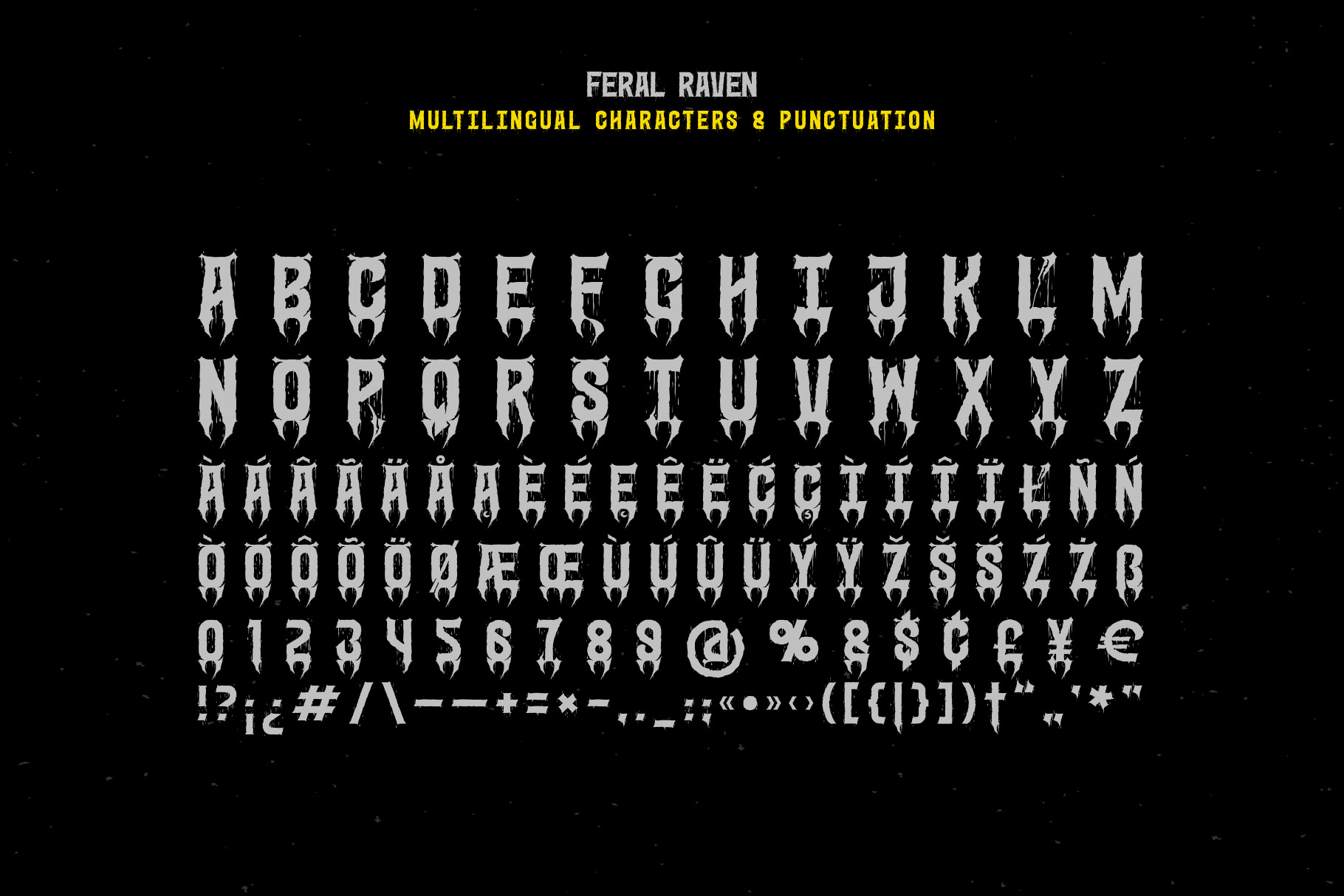 Feral Raven - Hardcore Font, Fonts | GraphicRiver