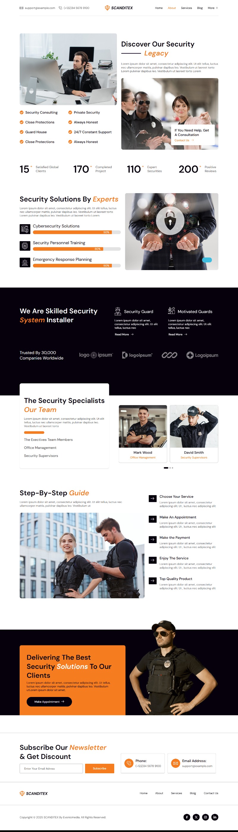 Scanditex - Security Agency & Bodyguard Elementor Template Kit by ...