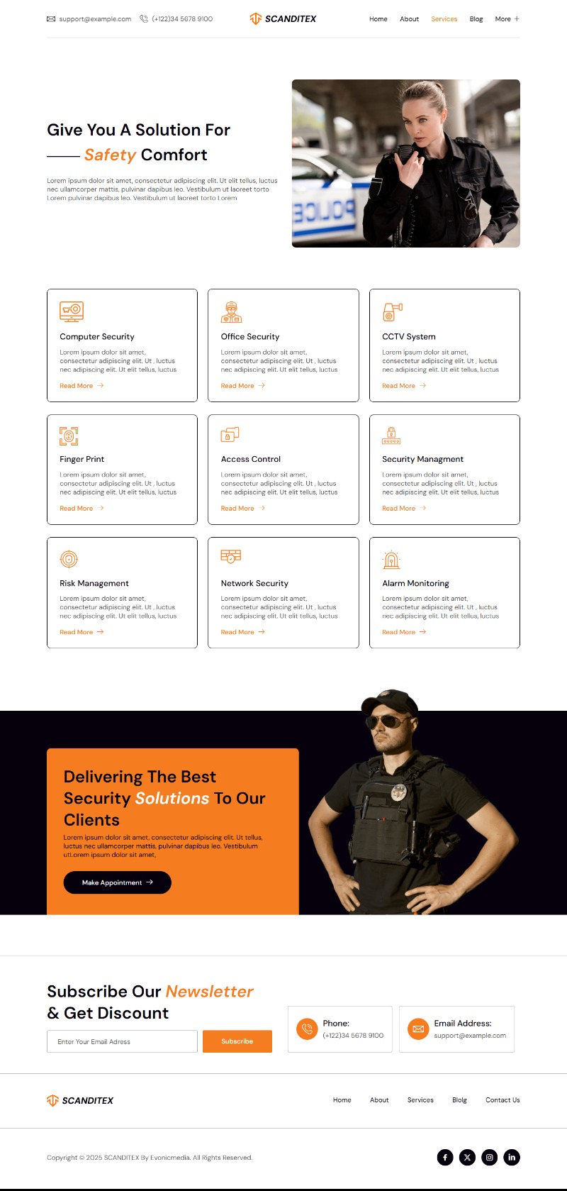 Scanditex - Security Agency & Bodyguard Elementor Template Kit by ...