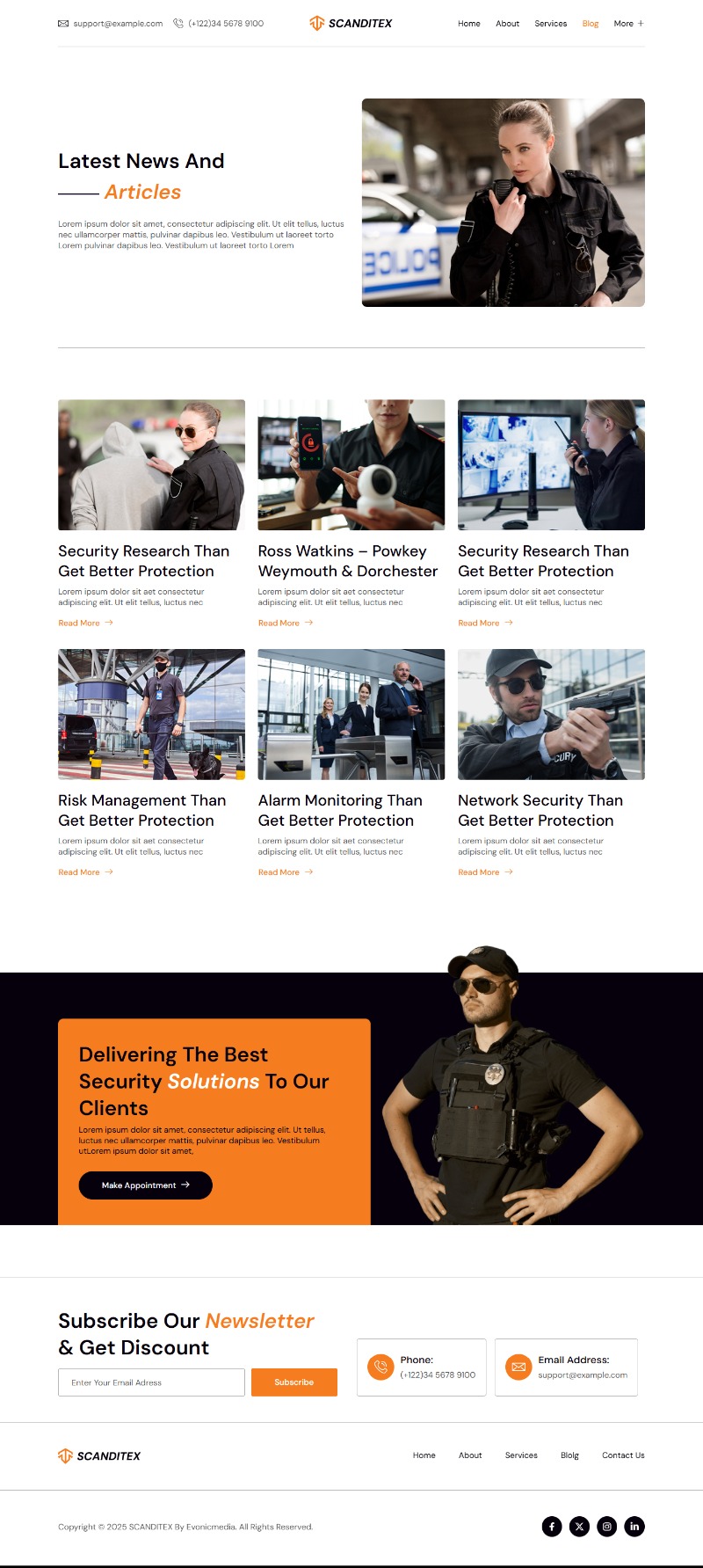 Scanditex - Security Agency & Bodyguard Elementor Template Kit by ...