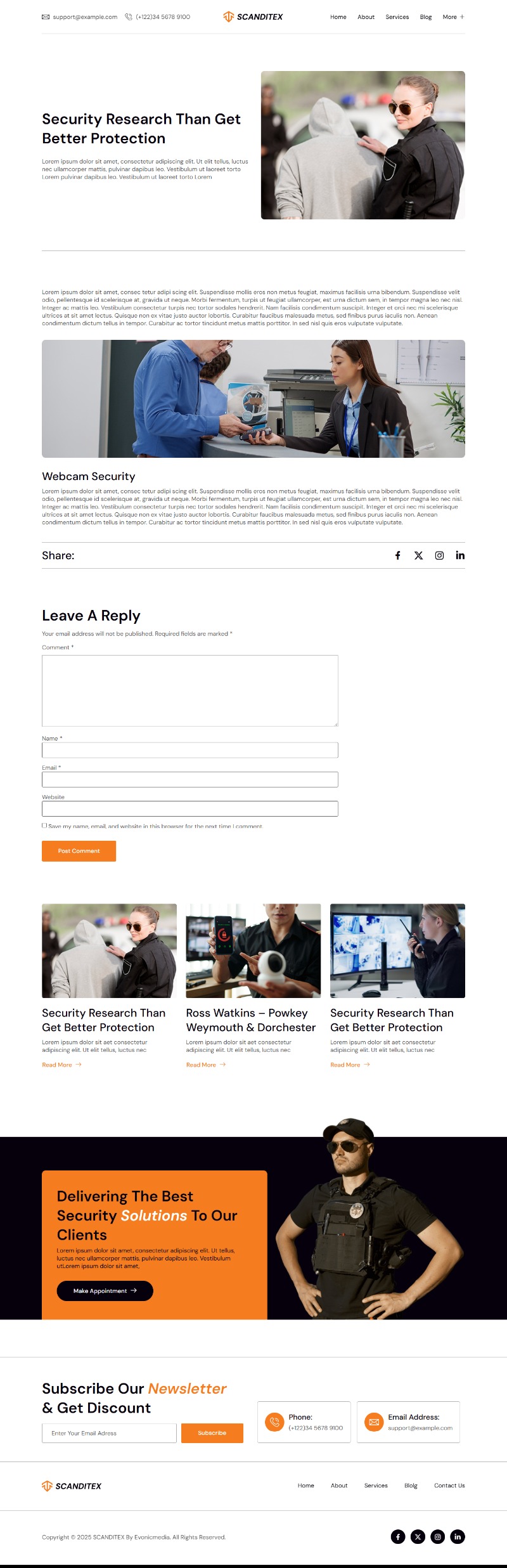 Scanditex - Security Agency & Bodyguard Elementor Template Kit by ...