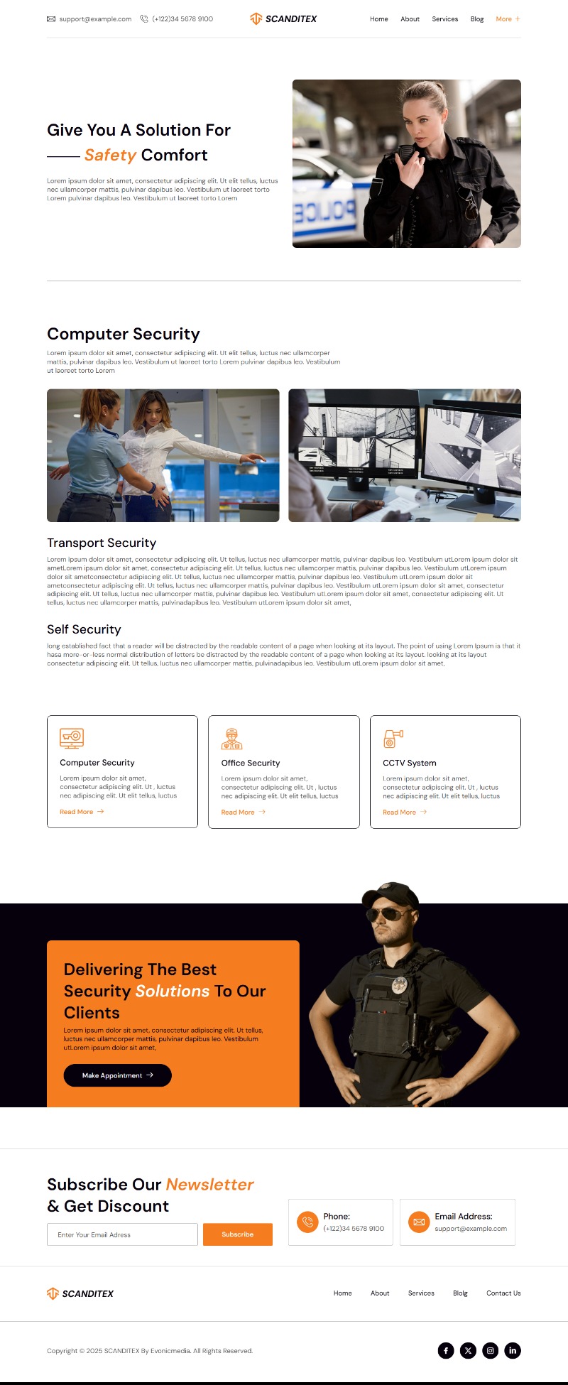 Scanditex - Security Agency & Bodyguard Elementor Template Kit by ...