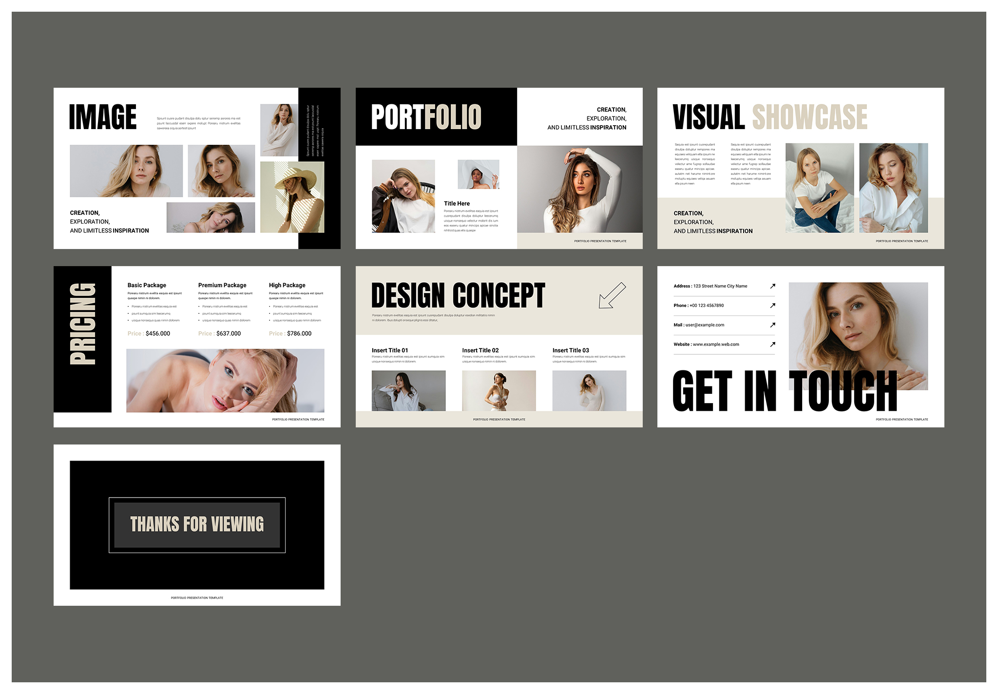Portfolio PowerPoint Presentation Template, Presentation Templates