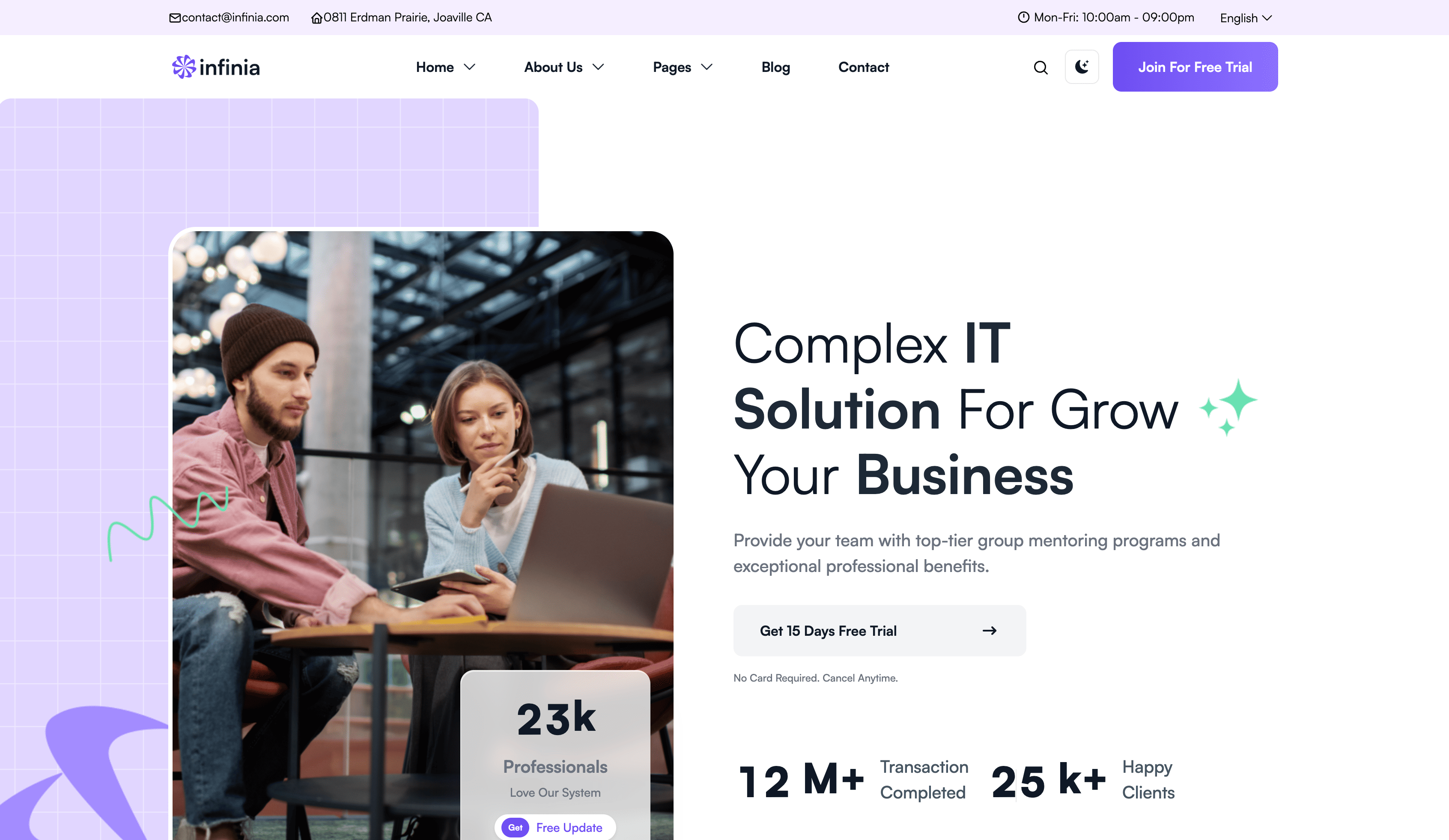 Infinia - Multipurpose Business Consulting Startup Laravel Script by botble