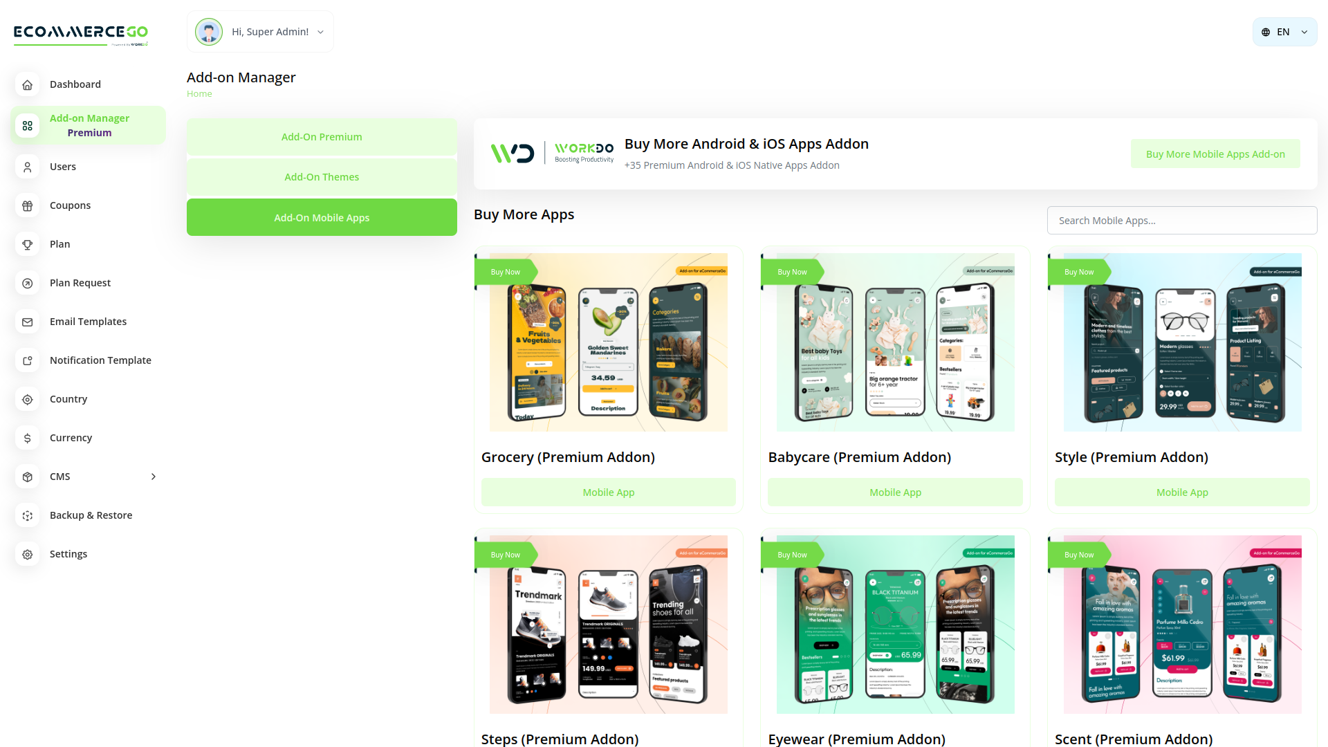eCommerceGo SaaS - eCommerce Store with Multi theme and Multi Store by WorkDo
