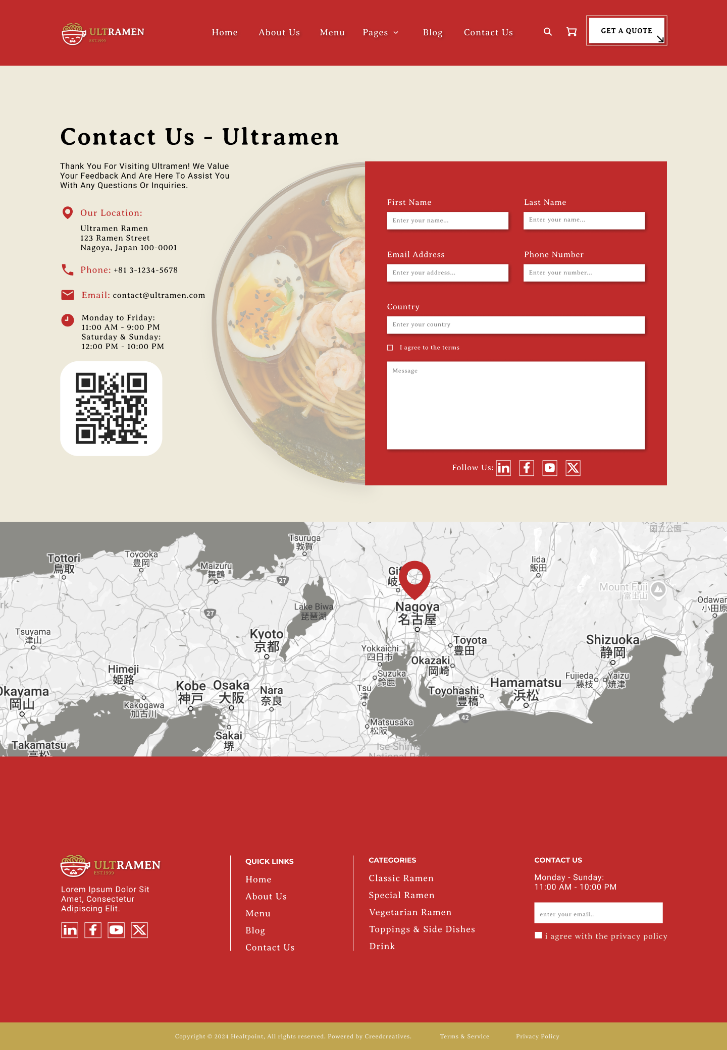 Ultramen - restaurant & Cafe Figma Template by creedcreatives | ThemeForest