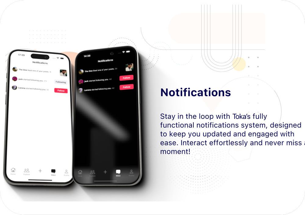 Toka - TikTok Clone Template, Short Video Sharing App Template, SwiftUI, Swift, Social Media ...