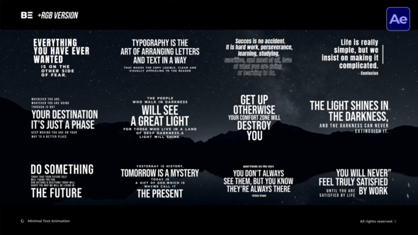 Minimal Text Animation \ AE, After Effects Project Files | VideoHive