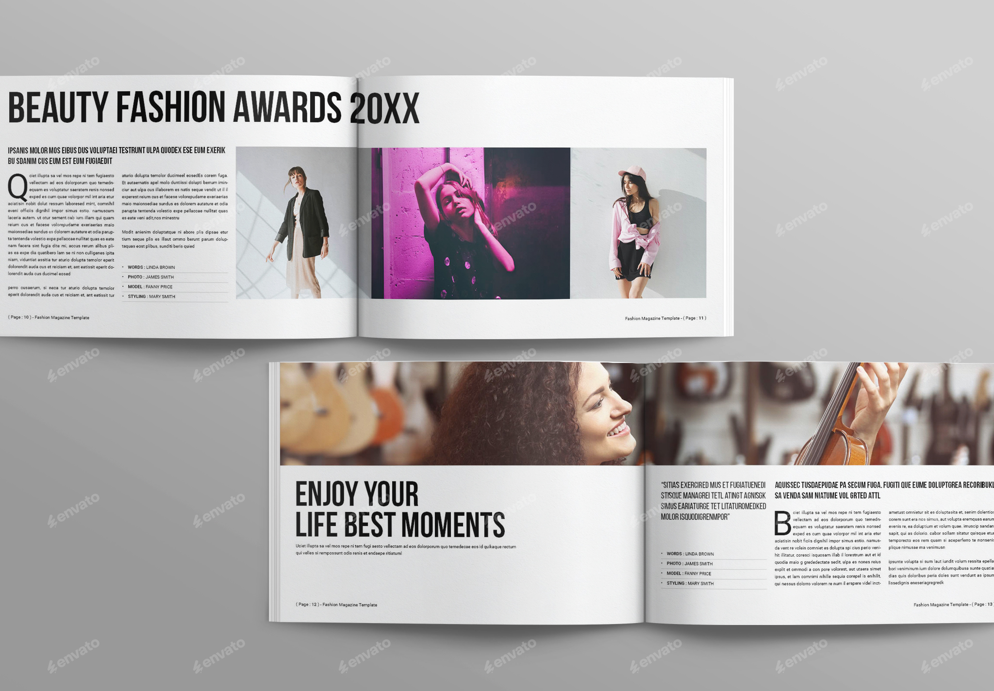 Fashion Magazine Template Landscape, Print Templates | GraphicRiver