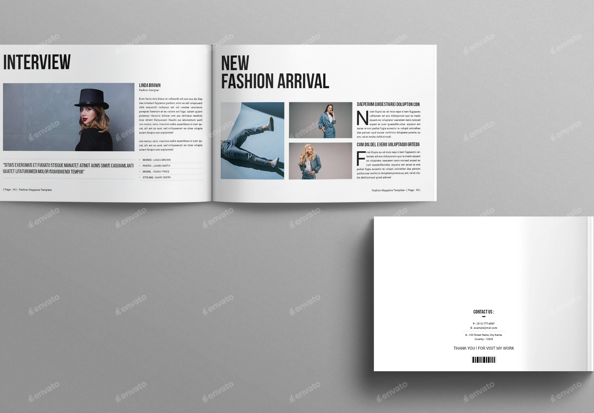 Fashion Magazine Template Landscape, Print Templates | GraphicRiver