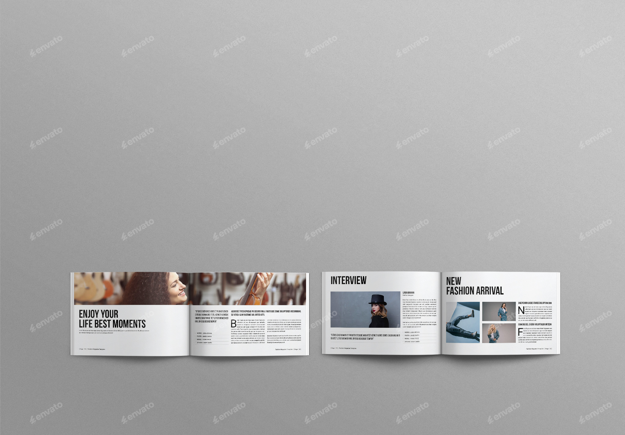 Fashion Magazine Template Landscape, Print Templates | GraphicRiver