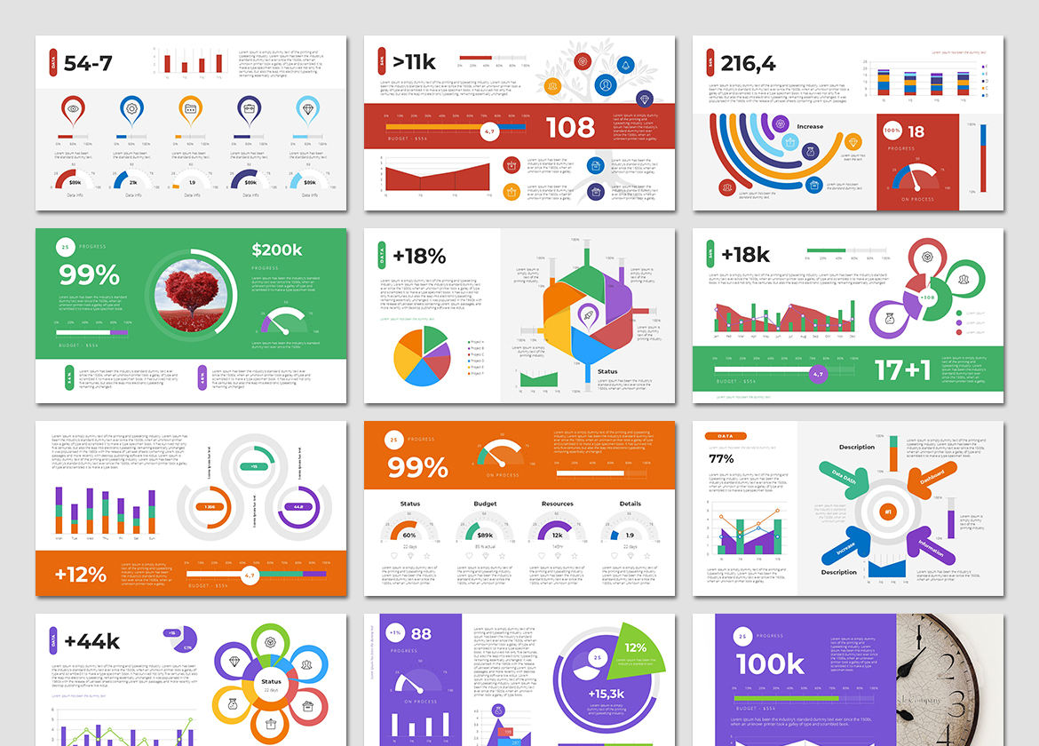 Stats Data PowerPoint Presentation Template, Presentation Templates