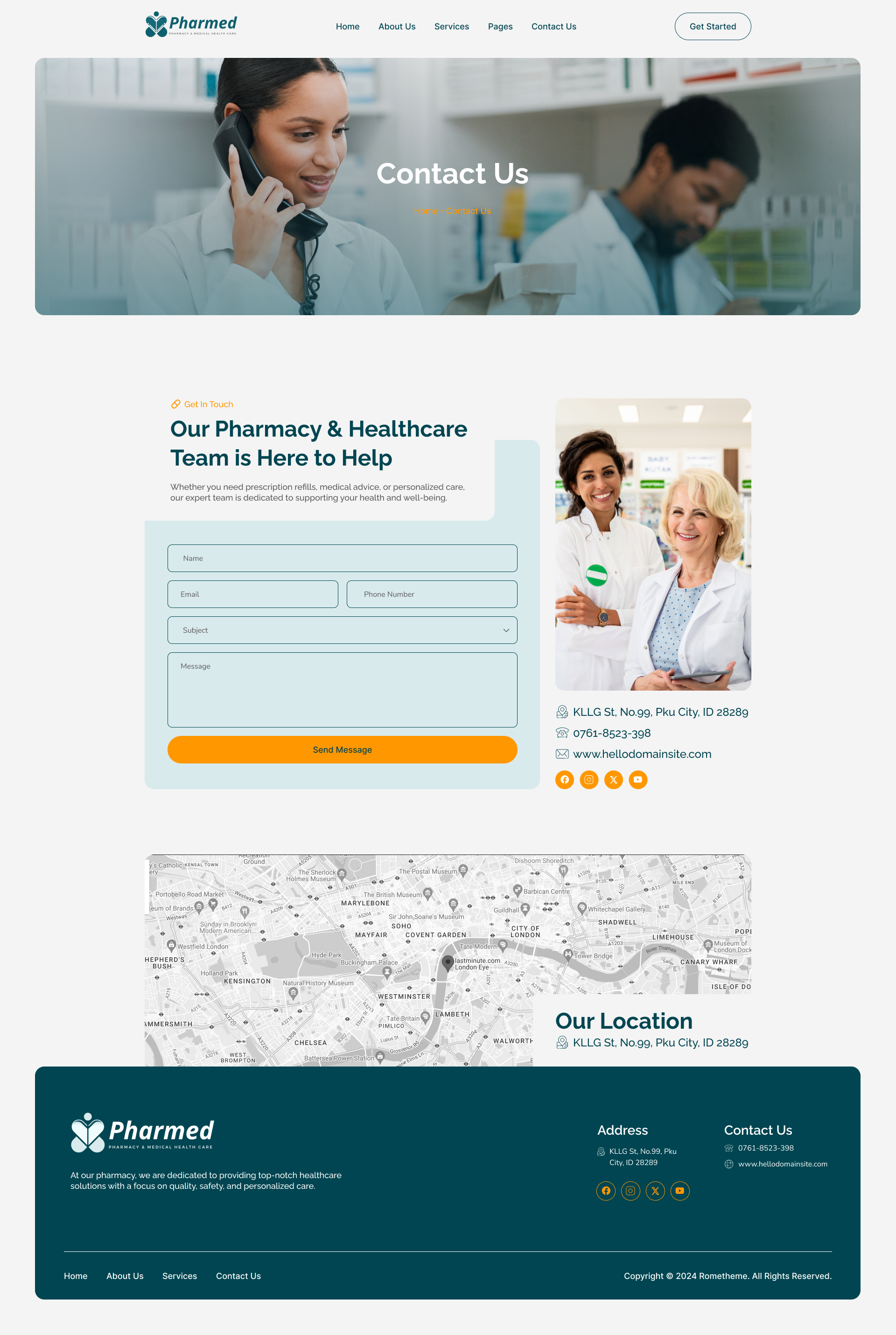 Pharmed - Pharmacy & Medical Health Care Figma Template by Rometheme