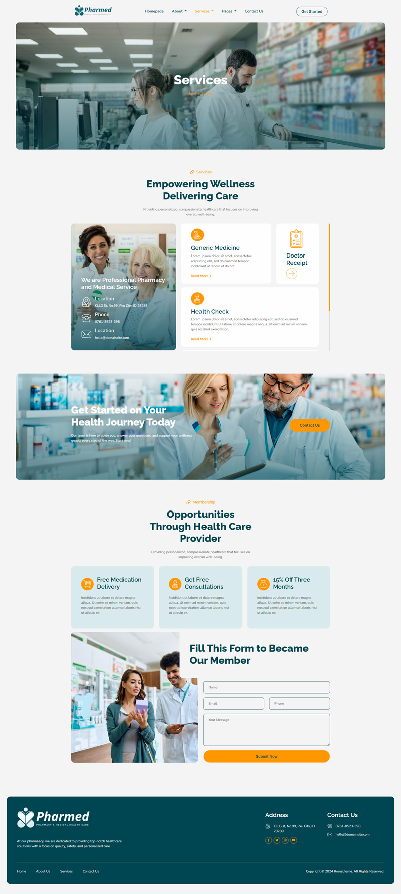 Pharmed - Pharmacy & Medical Health Care HTML Template by Rometheme